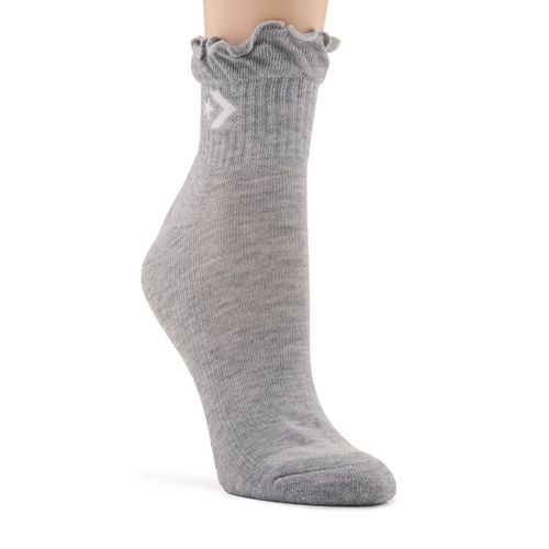 Converse | Women's 3 Pack Ruffle Quarter Socks (White/Black/Grey) | Realry