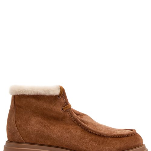 Stuart Weitzman | Hudson Shearling-trimmed Suede Ankle Boots | Realry
