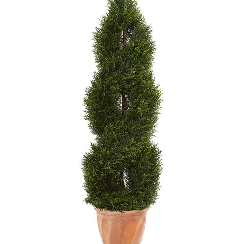 Nearly Natural | 4.5Ft Double Pond Cypress Topiary Artificial Tree