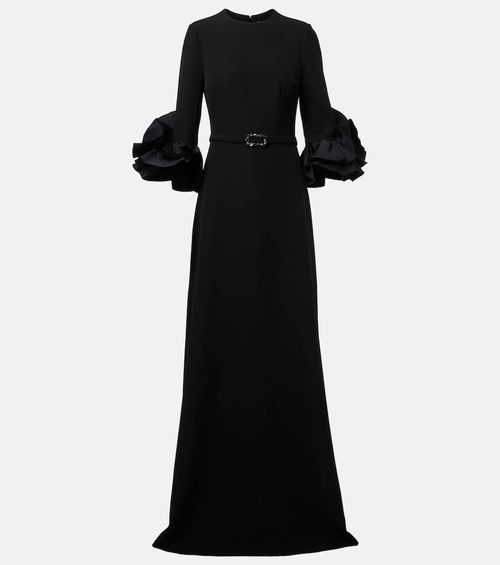 Safiyaa | Belted ruffled crêpe gown | Realry
