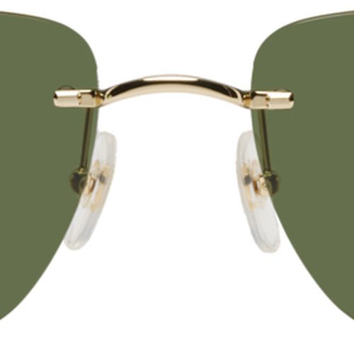 Cartier | Cartier Gold Rectangular Sunglasses