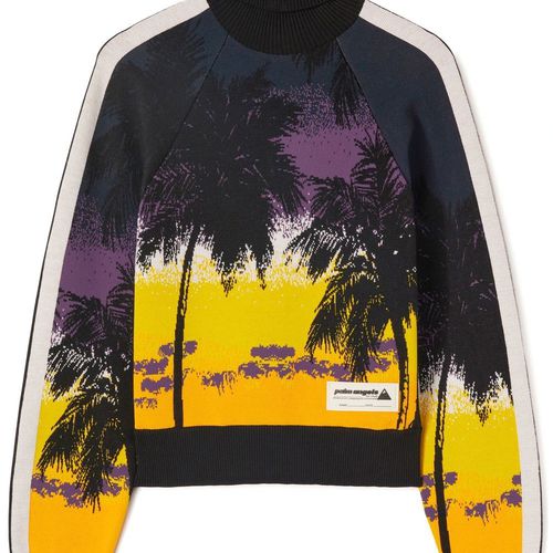 Palm Angels | Palm Sunset-print roll-neck jumper - Black | Realry