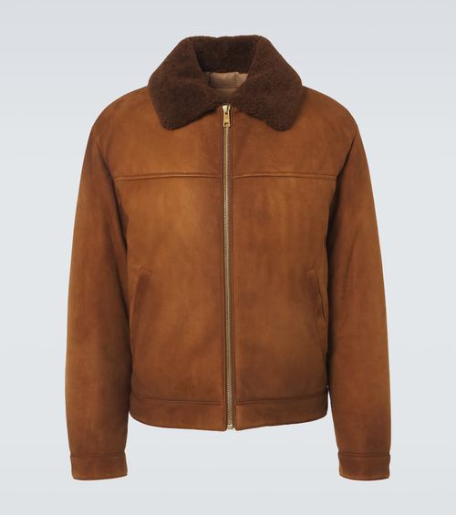 Prada | Shearling-trimmed suede jacket | Realry