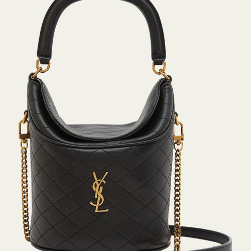 Saint Laurent | Gaby Mini Leather Bucket Bag | Realry