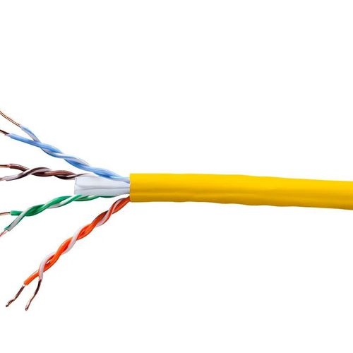 Monoprice | Cat6 1000ft Yellow CMP UL Bulk Cable, TAA, Solid (w/spine ...