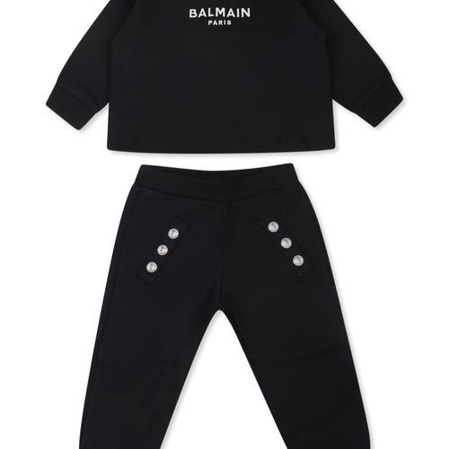 Balmain Kids | Balmain Kids logo-embroidered tracksuit - Black | Realry