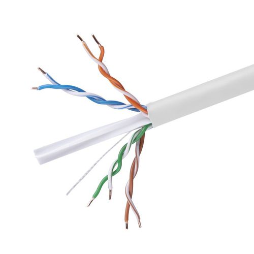 Monoprice | Cat6 1000ft White CMR UL Bulk Cable, Solid, UTP, 23AWG ...