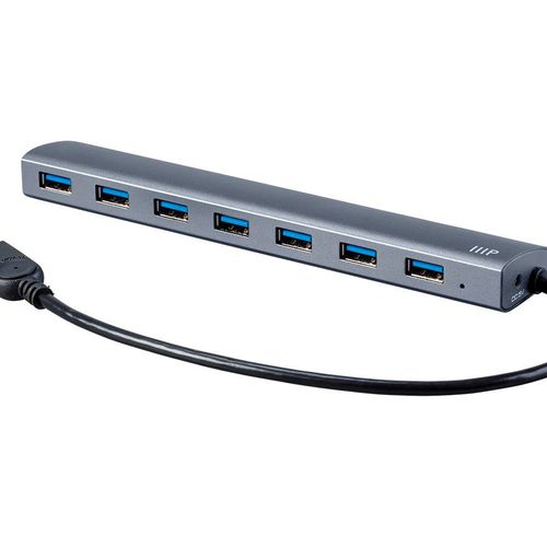 Monoprice | USB 3.0 7-port Aluminum Hub with AC Adapter | Realry