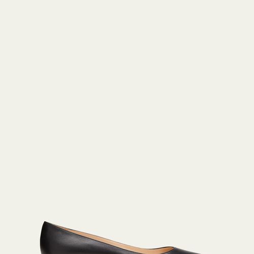Manolo Blahnik | Lanza BB Lambskin Ballerina Flats | Realry