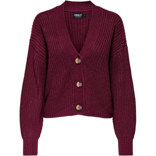 Only | Only Womens Carol Nice Knitted Cardigan in wine | Realry