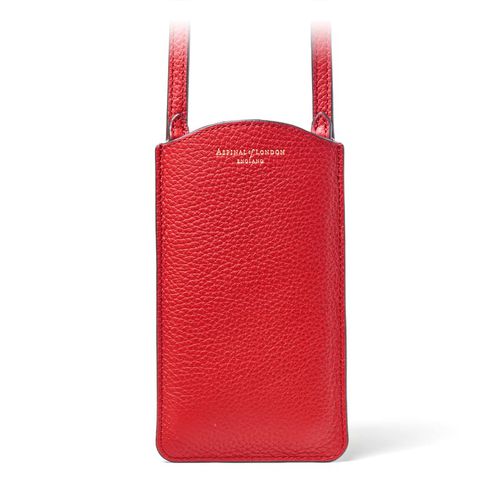 Aspinal Of London | Phone Case in Cardinal Red Pebble | Realry
