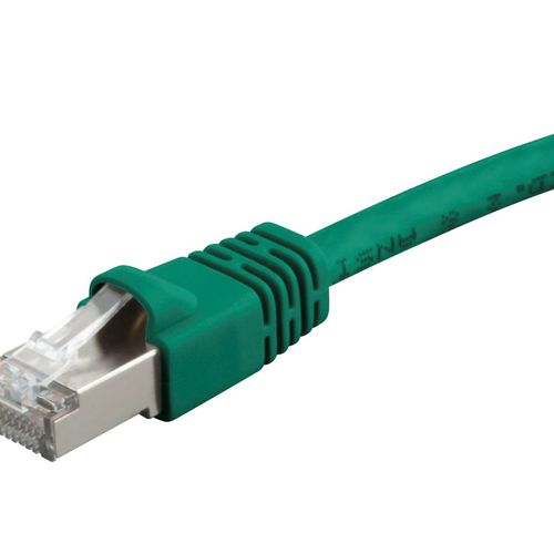 Monoprice | Cat6A 50ft Green Patch Cable, Double Shielded (S/FTP ...