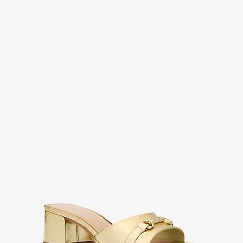 Michael Kors | Carson Crackled Metallic Leather Mule