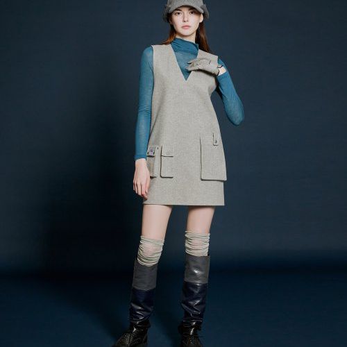 neu | BIG-POCKET VEST DRESS | Realry