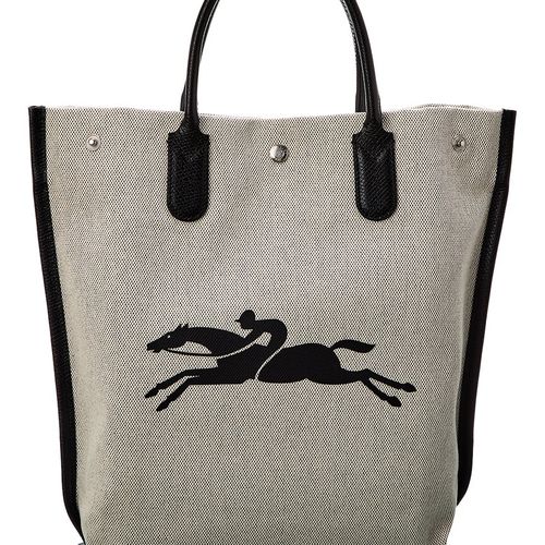 Longchamp | Essential Toile Canvas & Leather Tote | Realry