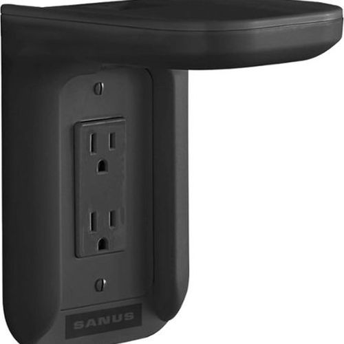 Sanus | Outlet Shelf Speaker Mount for Small Devices - Black | Realry