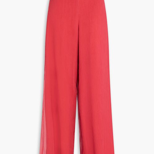 Max Mara | Judit silk-crepon wide-leg pants - Red - IT 48 | Realry