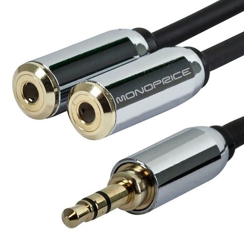 Monoprice | Designed for Mobile 6inch 3.5mm Stereo Splitter | Realry