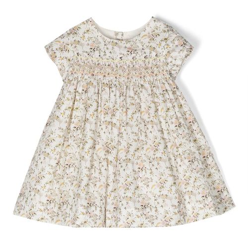 Bonpoint | smocked floral-print dress - Neutrals | Realry