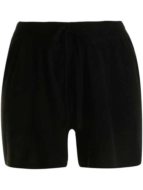 Lisa Yang | Knitted drawstring shorts - Black