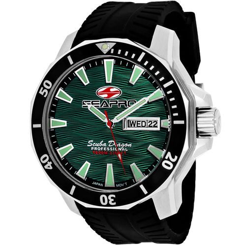 Seapro | Scuba Dragon Diver Limited Edition 1000 Meters Quartz Green ...