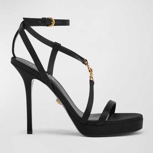 Versace | Medusa Satin Strappy Platform Sandals | Realry