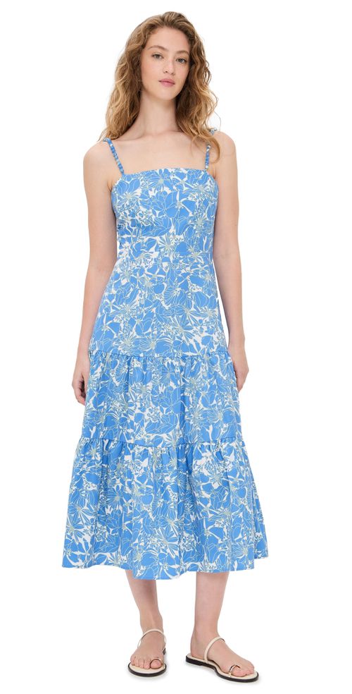 o.p.t | o. p.t Dagney Cotton Dress Lapis Floral | Realry