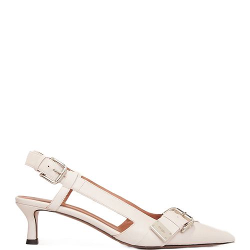 Maje | Women's Pointed Toe Double Buckle Slingback Pumps | Realry
