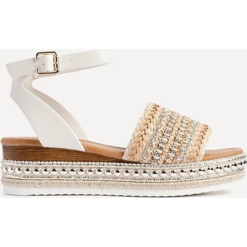 Linzi | Linzi Women's Opulant Gold Embellished Espadrille Flatform ...