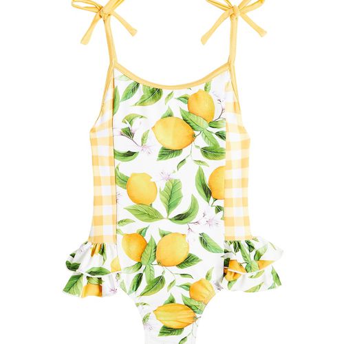 Suncracy | Suncracy Malaga printed ruffled swimsuit | Realry