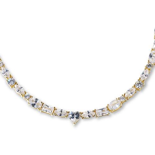 Radiance by Absolute | ™ Simulated Diamond Mixed Cut Tennis Necklace ...