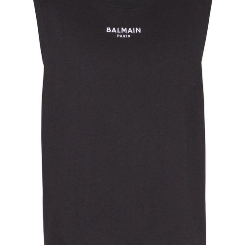 Balmain | Balmain logo-embroidered tank top - Black | Realry