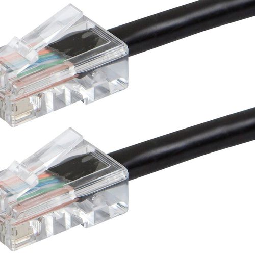Monoprice | Cat6 6in Black Patch Cable, UTP, 24AWG, 550MHz, Pure Bare ...