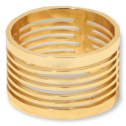 Bellezza Jewelry Collection | Bellezza Bronze Hammered Openwork Wide ...
