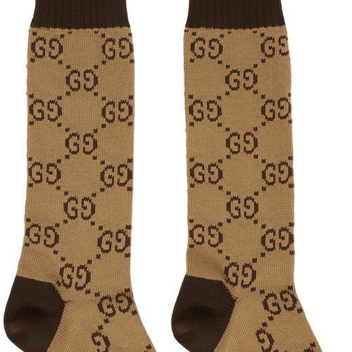 Gucci | Beige and Brown Cotton GG Socks