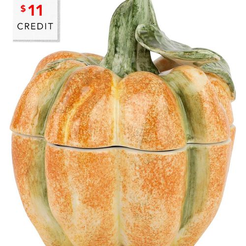 Vietri | Pumpkins Small Covered Pumpkin With $11 Credit | Realry