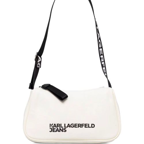 Karl Lagerfeld Jeans | logo-lettering shoulder bag - White | Realry
