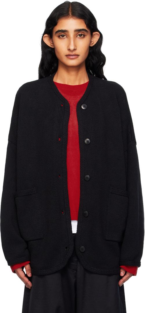Cordera | Black Cotton Cardigan | Realry