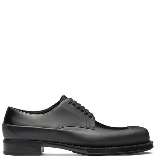 Prada | brushed square-toe Derby shoes - Black | Realry