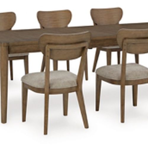Ashley | Roanhowe Dining Table and 8 Chairs, Brown | Realry