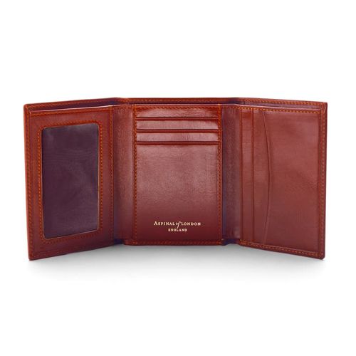 Aspinal Of London | Trifold Wallet in Smooth Cognac | Realry