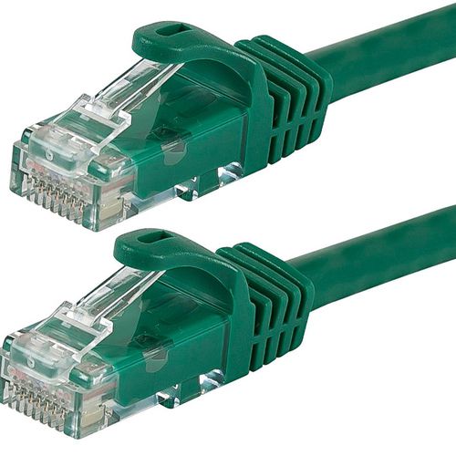 Monoprice | Cat5e 3ft Green Patch Cable, UTP, 24AWG, 350MHz, Pure Bare ...