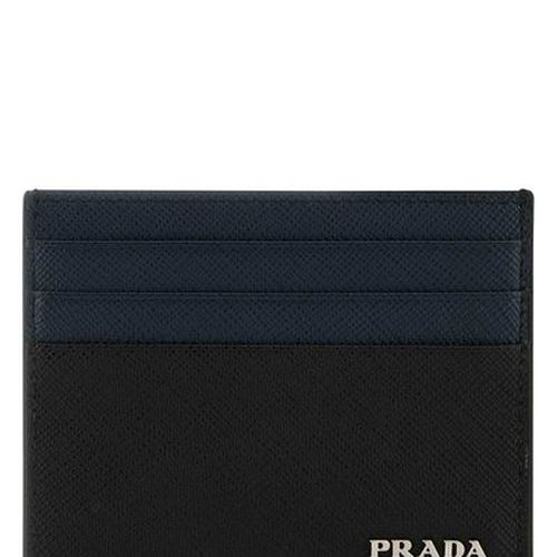 Prada | Prada Logo-Lettering Two-Toned Card Holder | Realry