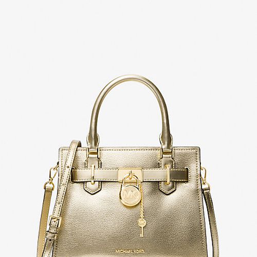 Michael Kors | Hamilton Small Metallic Leather Satchel