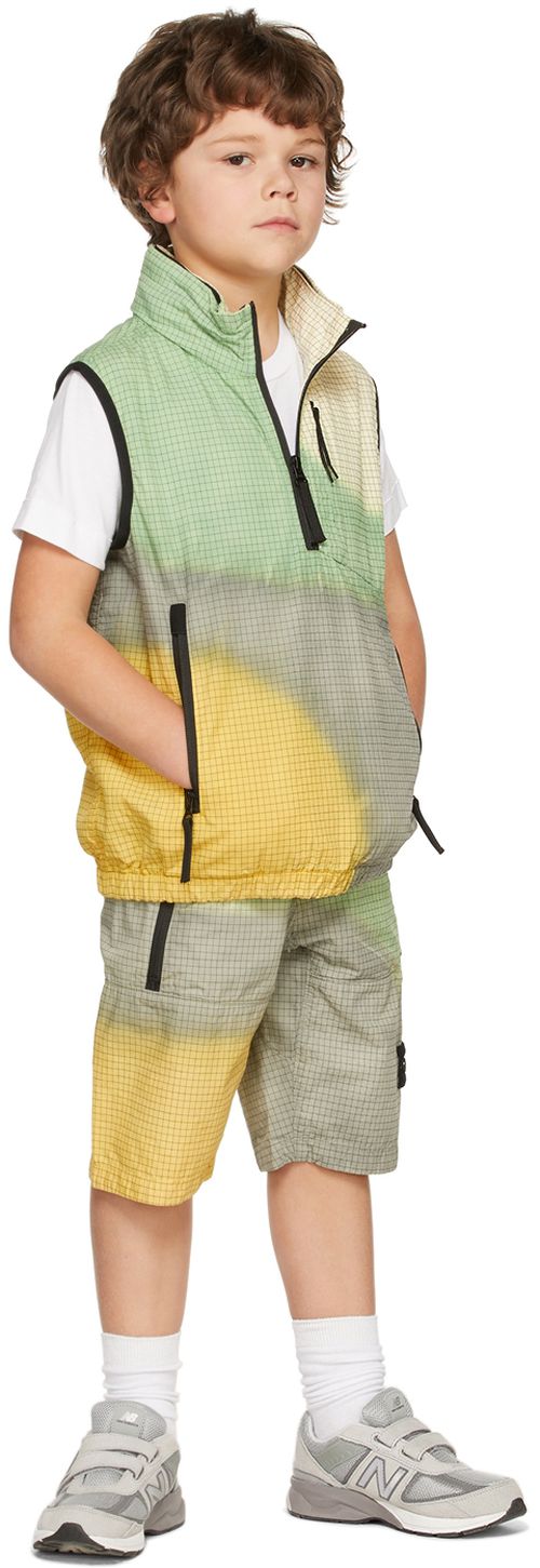 Stone Island | Kids Yellow & Green Airbrush Vest | Realry
