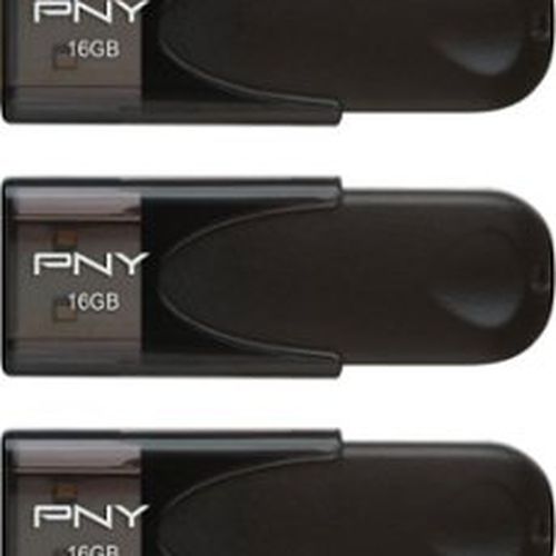 PNY | 16GB Attaché 4 Type A USB 2.0 Flash Drive 5-Pack - Black | Realry
