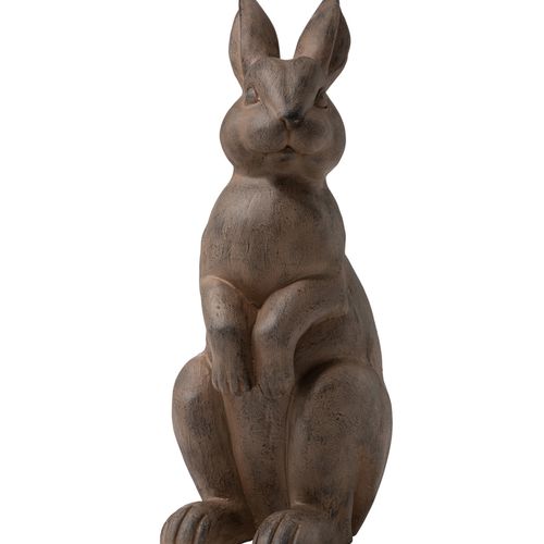 Glitzhome | Standing Rabbit Statue - Brown | Realry
