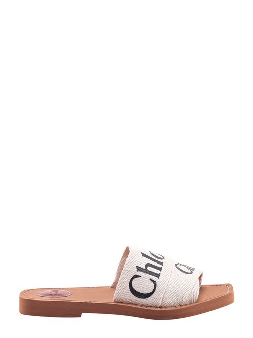 Chloé | -Sandali in tessuto con logo frontale-Donna | Realry