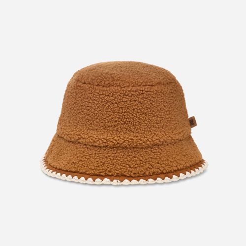 UGG | ® Women's ®fluff Scalloped Hat Fleece Hats in Chestnut | Realry