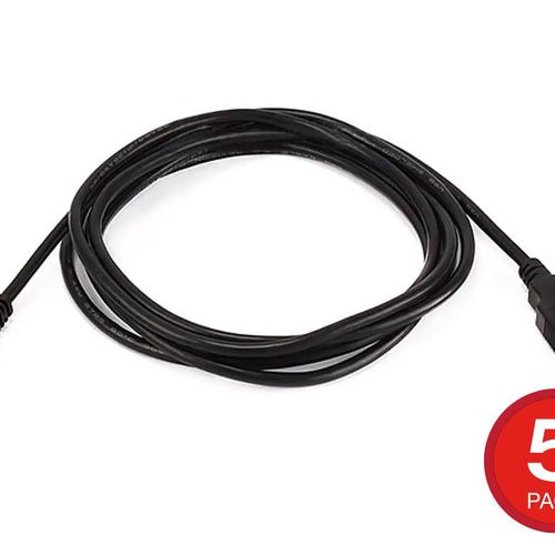 Monoprice | USB-A to Micro USB-B 2.0 Cable - 5-Pin 28/28AWG Black 6ft 5 ...